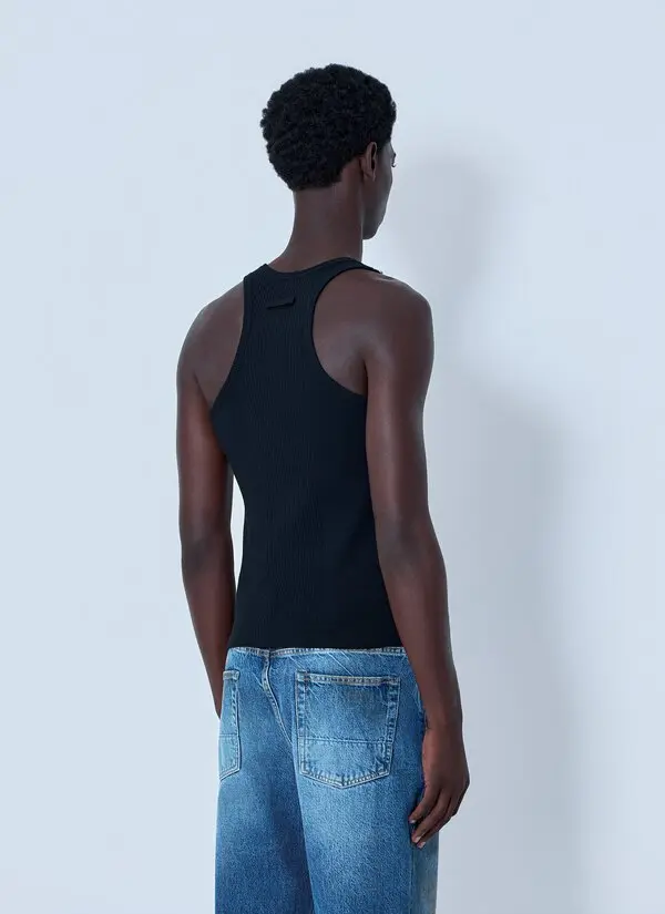 JEAN PAUL GAULTIER Ribbed Tank Top With Metal Hardware