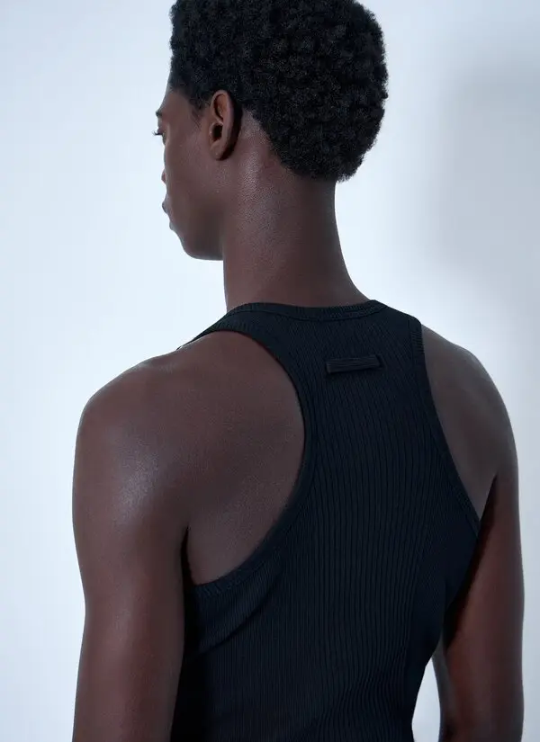 JEAN PAUL GAULTIER Ribbed Tank Top With Metal Hardware