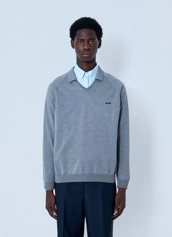 Miu Miu V-neck Knit Sweater