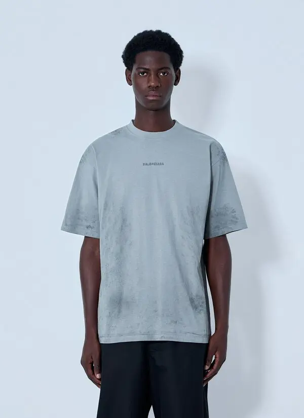 Balenciaga Logo Motif T-shirt - Gray