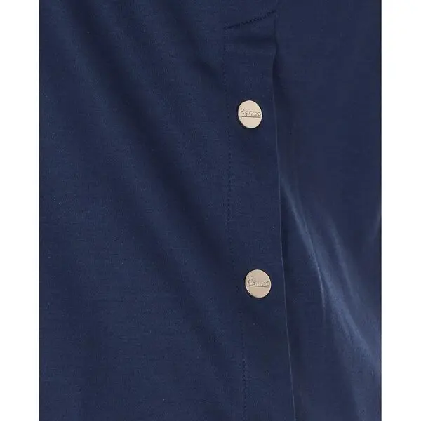 Herno T-shirt With Buttoned Split - Blue