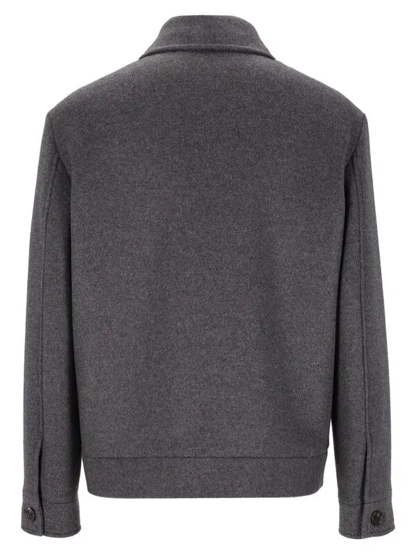 Valentino Garavani Wool And Cashmere Pea Coat - Gray