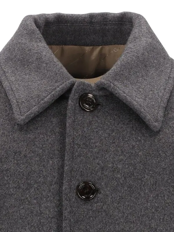 Valentino Garavani Wool And Cashmere Pea Coat - Gray