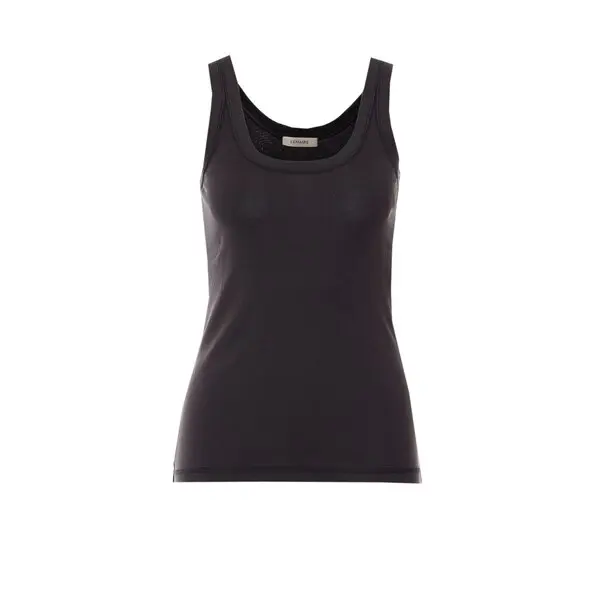 LEMAIRE Rib Tank Top - Black