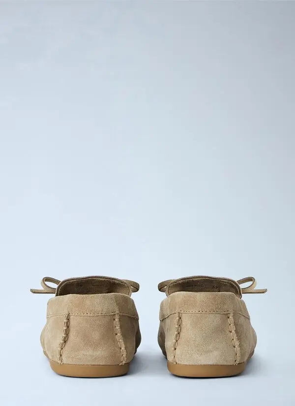 Miu Miu Suede Mesh Loafers - Cream