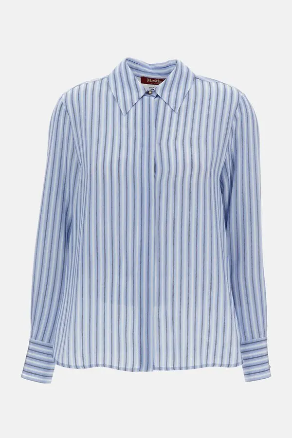 Max Mara Striped Silk Shirt - Multicolor