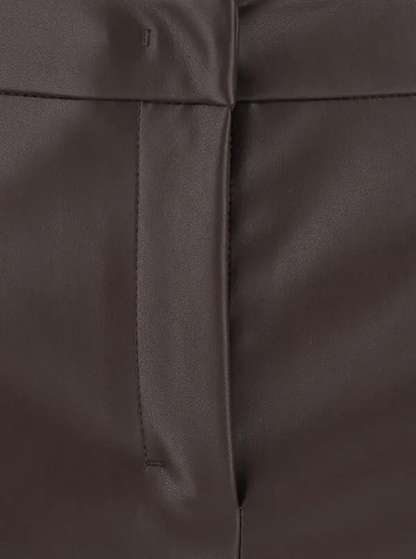 Max Mara Ecopro Leather Pants - Brown
