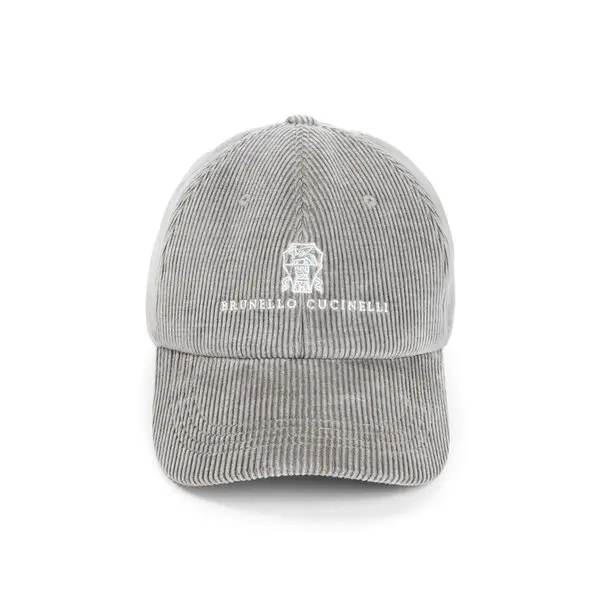 Brunello Cucinelli Corduroy Baseball Cap - Gray
