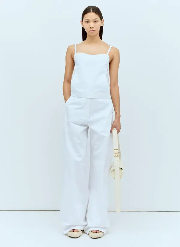 Sportmax Cropped Poplin Top