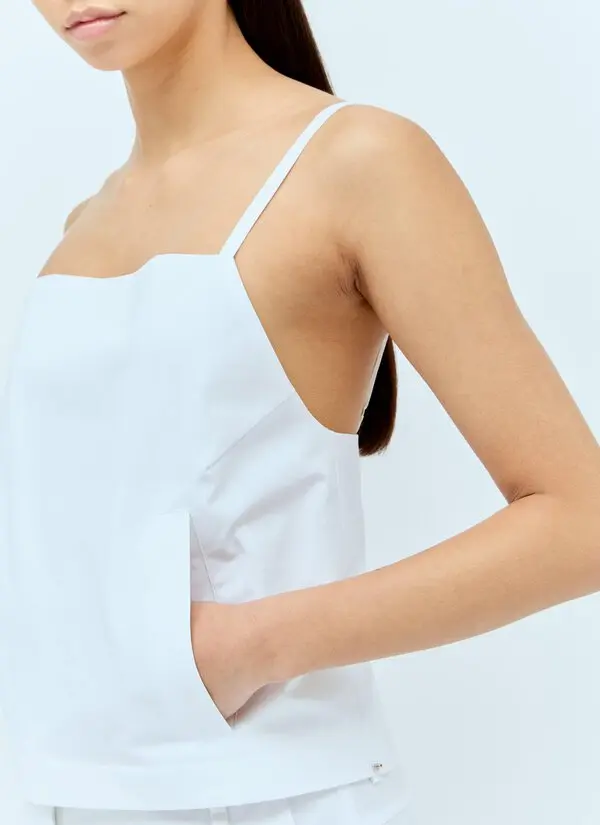 Sportmax Cropped Poplin Top