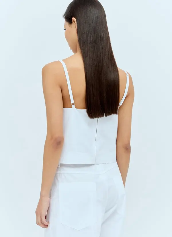 Sportmax Cropped Poplin Top