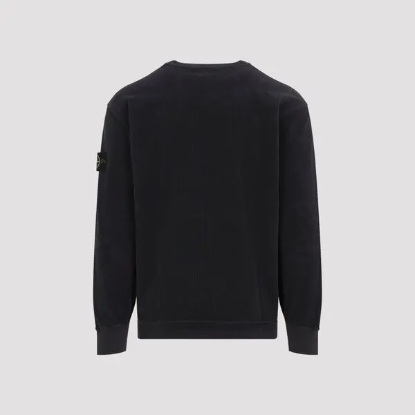 Stone Island Ribbed Cotton Sweatshirt - Gray