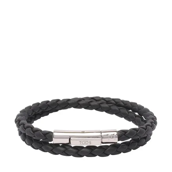 TOD'S Leather Mycolors Bracelet - Black