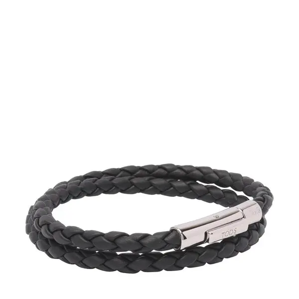 TOD'S Leather Mycolors Bracelet - Black