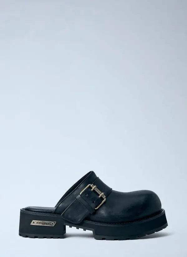 Balenciaga Venom Wurn-out Mules - Black