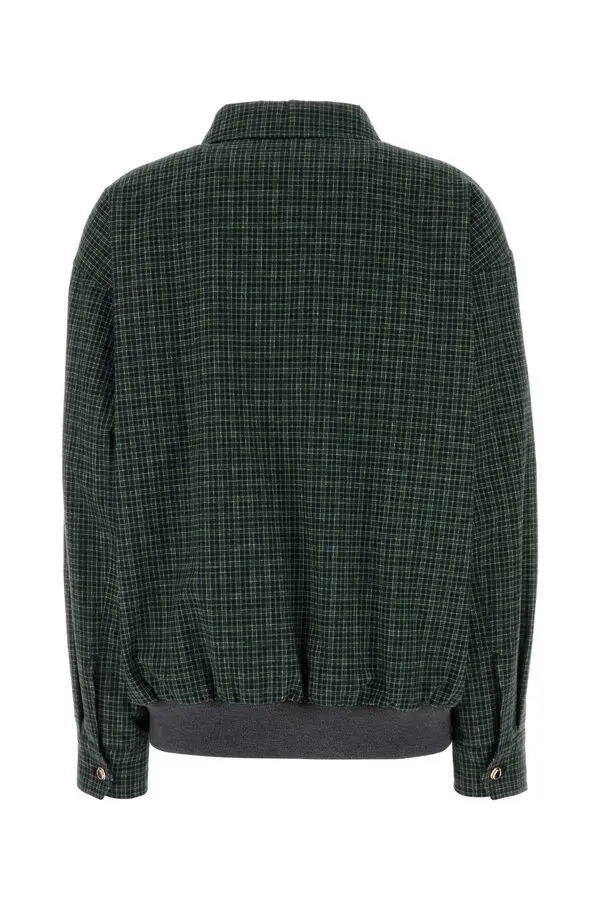 Miu Miu Embroidered Flannel Jacket