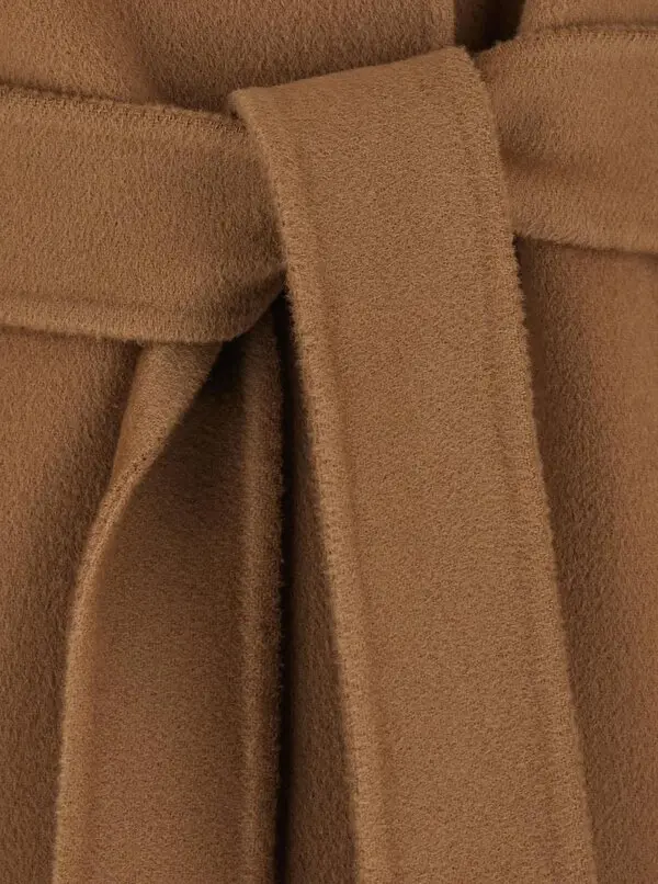Max Mara S 'esturia' Beige Coat With Notched Revers And Belt Closure On The Front In Wool For - Multicolor