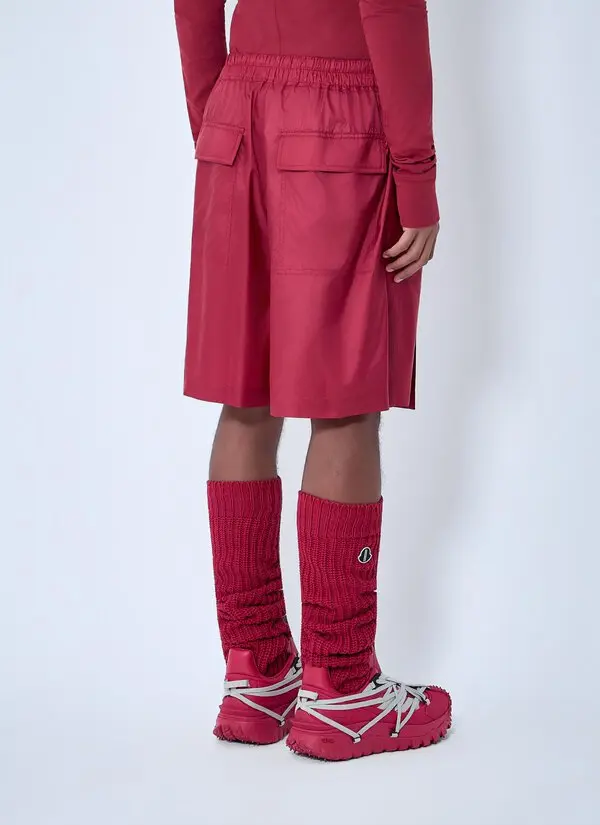 Moncler Rick Owens Drawstring Midi Kilt Shorts