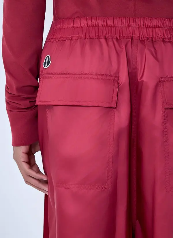 Moncler Rick Owens Drawstring Midi Kilt Shorts