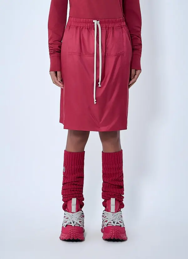 Moncler Rick Owens Drawstring Midi Kilt Shorts