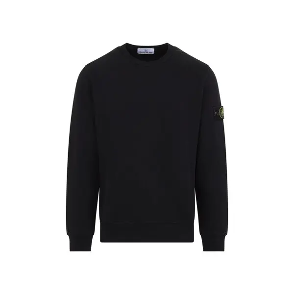 Stone Island Cotton Crewneck Sweatshirt - Black