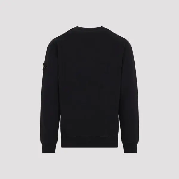 Stone Island Cotton Crewneck Sweatshirt - Black