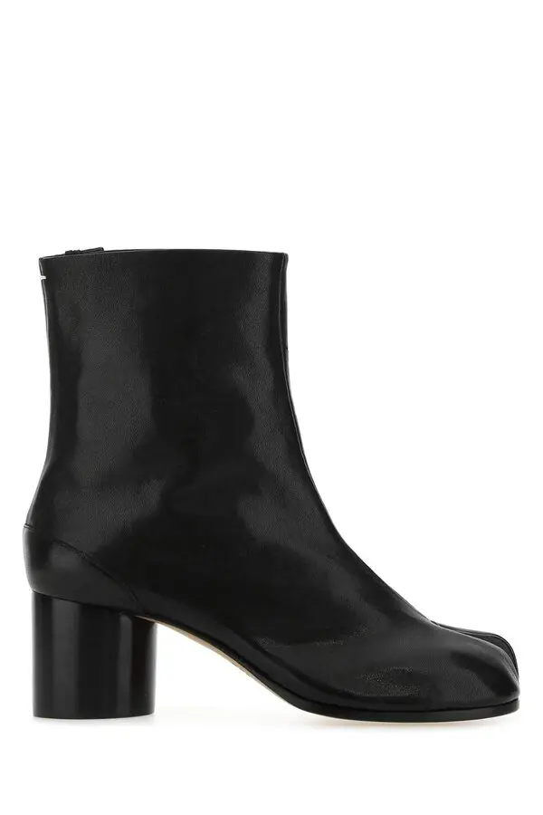 MAISON MARGIELA Leather Tabi Ankle Boots - Black