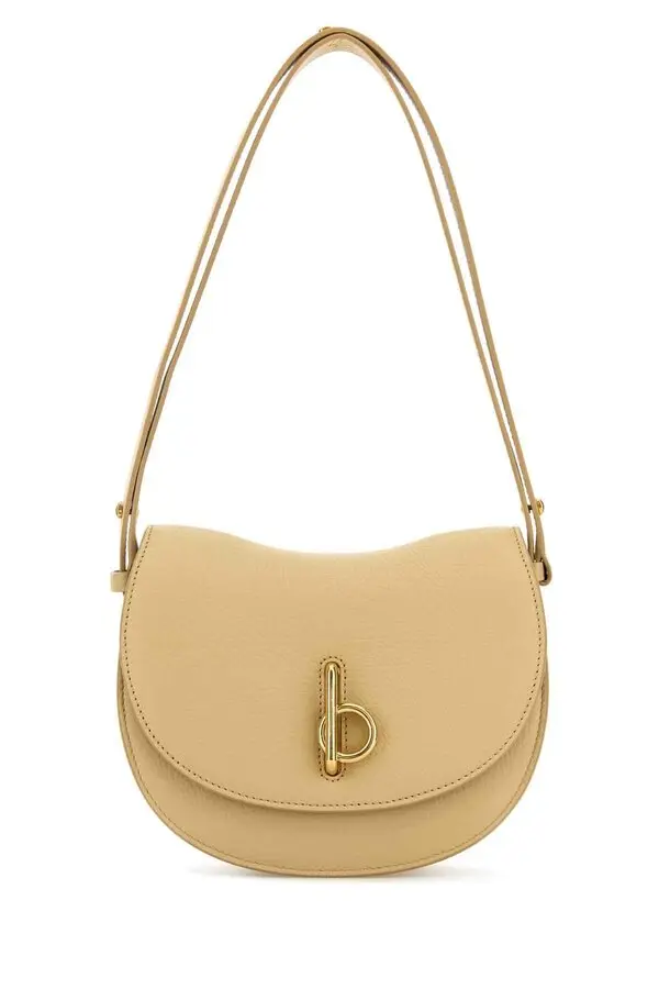 Burberry Beige Leather Small Rocking Horse Shoulder Bag - Brown