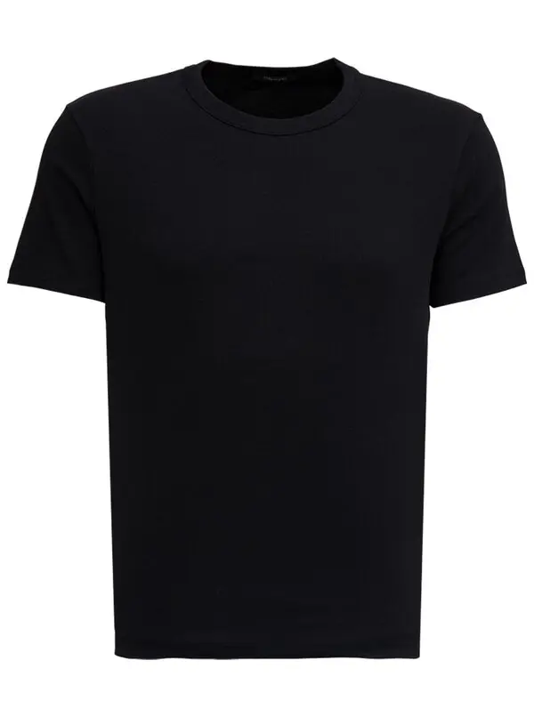 TOM FORD Black Crewneck T-shirt In Cotton - Multicolor