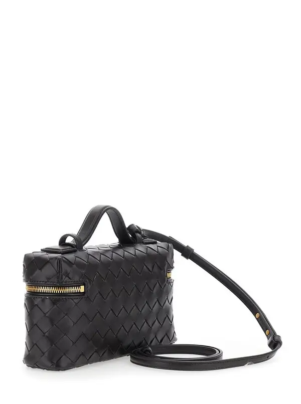 Bottega Veneta Intreccio Suede Crossbody Bag - Brown