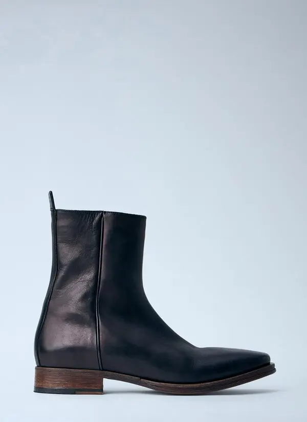 Acne Studios Leather Ankle Boots - Black
