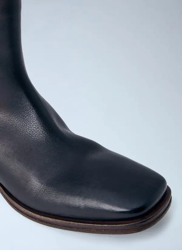 Acne Studios Leather Ankle Boots - Black