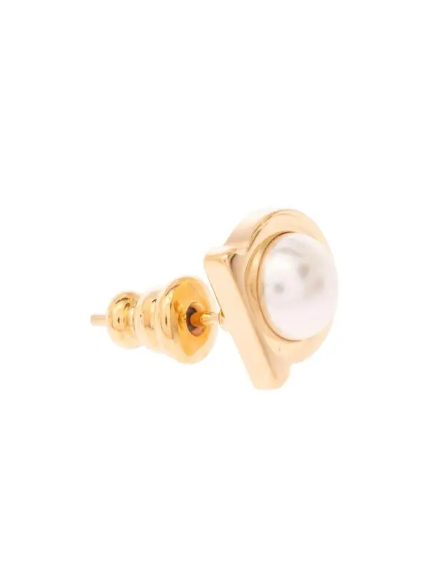 FERRAGAMO Gold Color Earrings With Hook Detail For - Multicolor