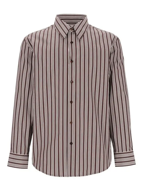 Saint Laurent Striped Cotton Poplin Shirt