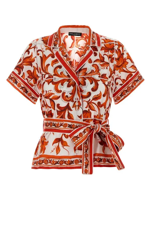 Dolce & Gabbana Twill Maiolica Arancione - Multicolor