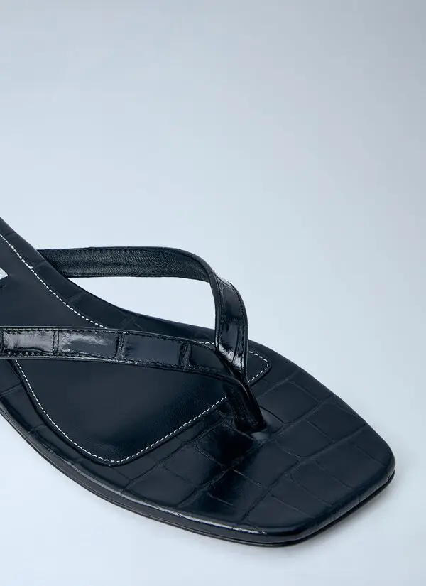 TOTEME Leather Flip Flops
