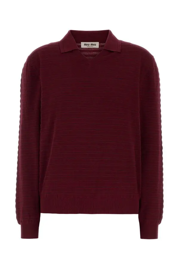 Miu Miu Embroidered Cotton Polo Shirt