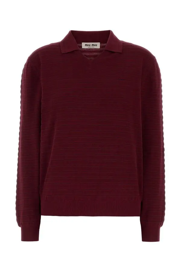 Miu Miu Embroidered Cotton Polo Shirt - Multicolor