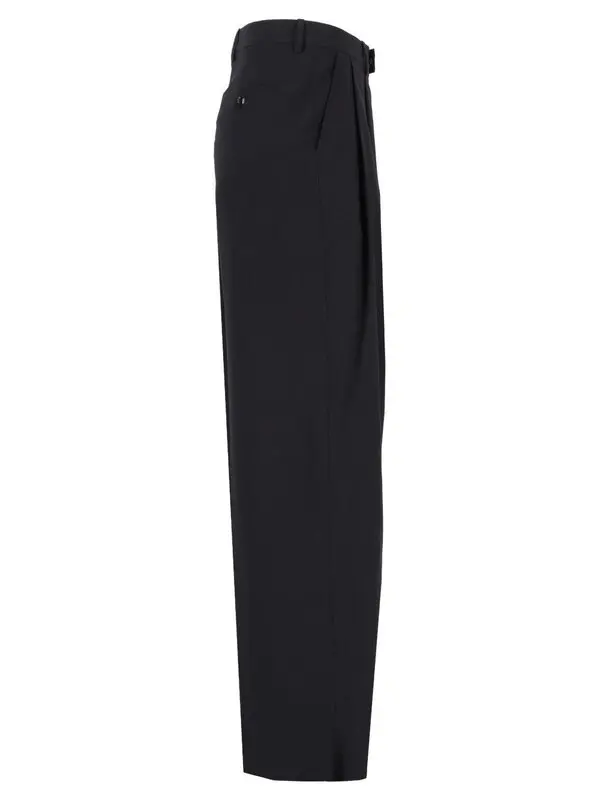 Giorgio Armani Oversized Trousers In Virgin Wool Crepe