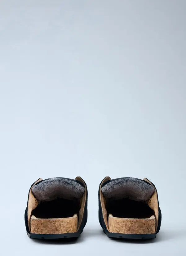 Balenciaga Suede Dumbo Mules - Black