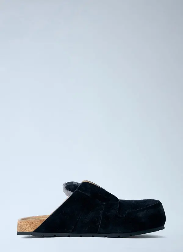 Balenciaga Suede Dumbo Mules - Black