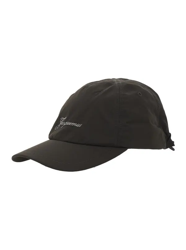 Jacquemus La Casquette Balluchon' Brown Baseball Cap With Logo Lettering On The Front And Rear Drawstring Closure In Cotton - Multicolor