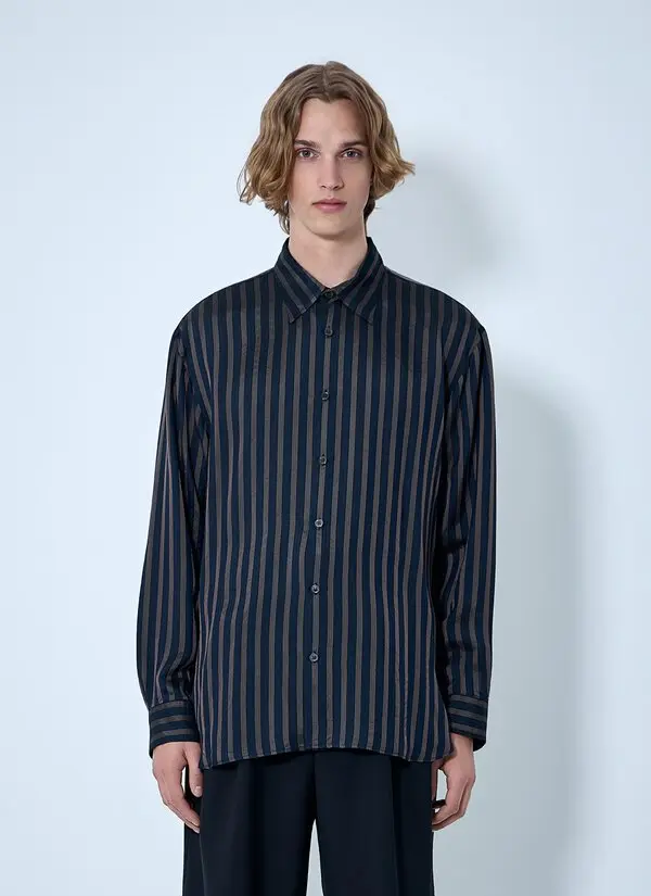 Dries Van Noten Striped Button-down Shirt - Blue