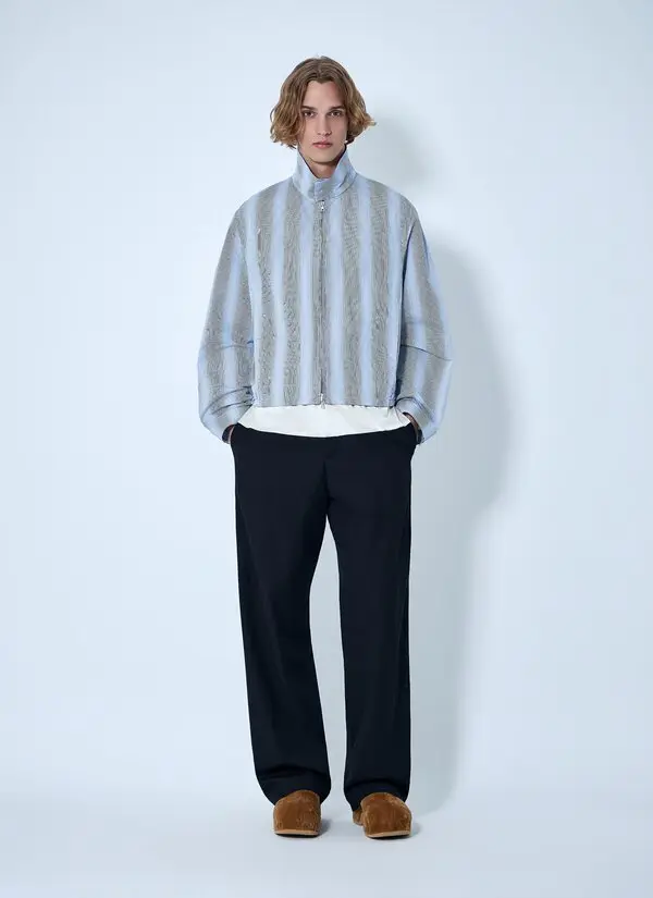 Dries Van Noten Striped Zip-up Jacket