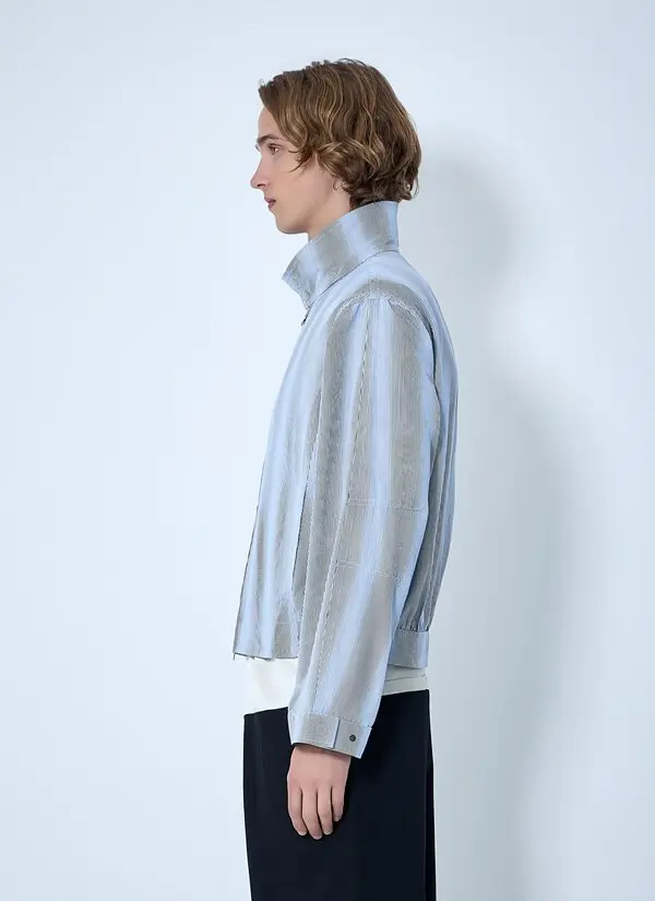 Dries Van Noten Striped Zip-up Jacket