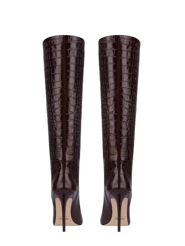 Paris Texas Crocodile-embossed Leather Boot