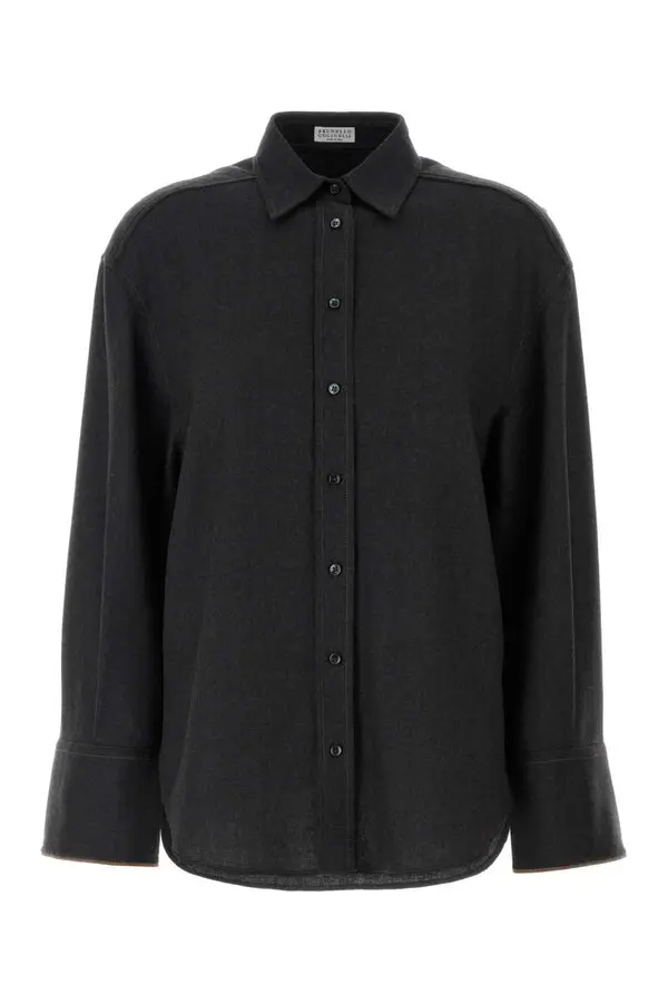 Brunello Cucinelli Graphite Wool Shirt