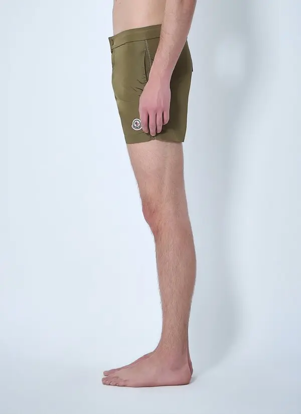 Moncler Elastic Waist Swim Shorts