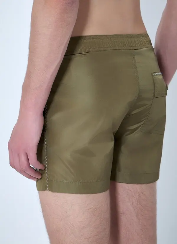 Moncler Elastic Waist Swim Shorts - Green