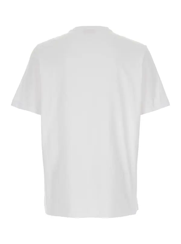 DIESEL® T-adjust-od' White T-shirt With Logo Patch On The Front In Cotton